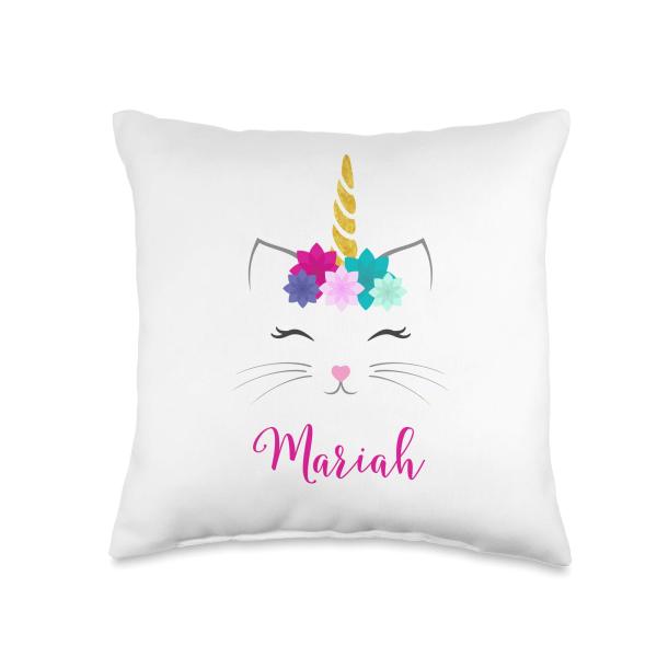 ・This personalized cat unicorn gift is perfect for cat lovers and unicorn lovers named Mariah. This whimsical accessory ...
