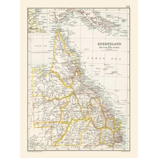 ・Title- Australia Queensland British New Guinea・Artist- Bartholomew Bartholomew・Product Type- Poster Print・Publisher- Ma...