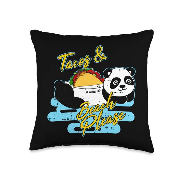 ・This cute funny animal pet Design Design shows a panda at the beach with a tacos and makes a great gift idea for girls ...
