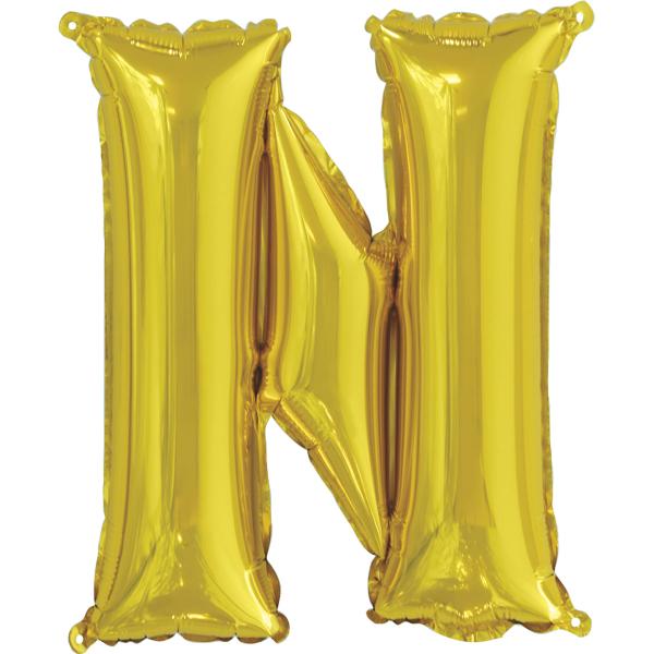 ・ELEGANT DESIGN: Our gold letter "N" shaped foil balloon boasts a stunning and eye-catching design, perfect for adding a...