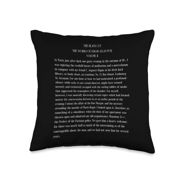 ・Cool trendy vintage text item featuring text straight from Edgar Allan Poe's classic, The Black Cat. Great literary gif...