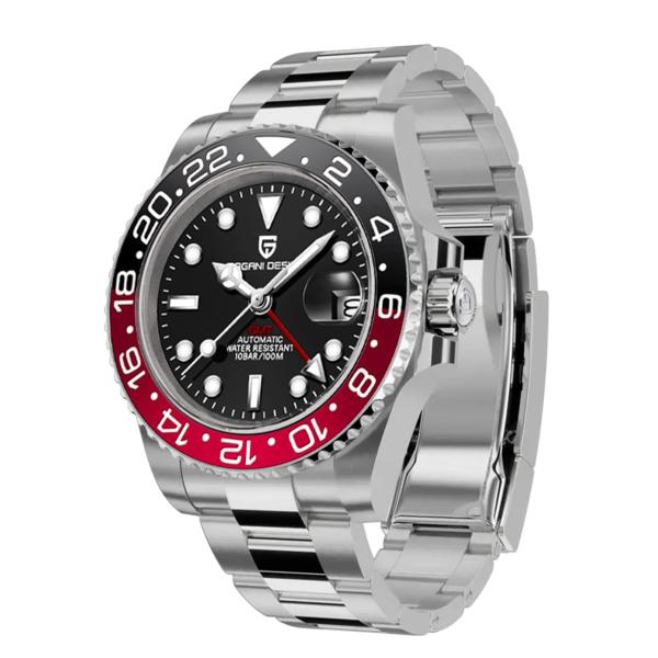 ・This automatic men's watch from PAGANI DESIGN has been carefully designed and inspired by a 360° rotating ceramic bezel...