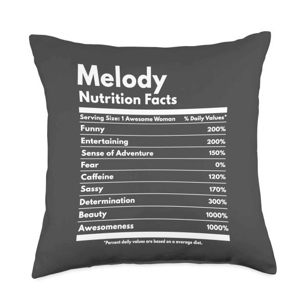 ・Melody Nutrition Facts is the perfect birthday gift or Christmas present for the girl, wife, mom, sister, aunt, or gran...
