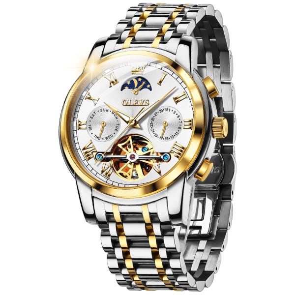 ・Mens Automatic Watch: Imported stable and durable Japan Automatic Movement, support self-winding and manual winding, no...