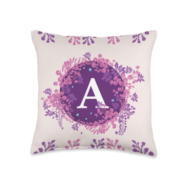 ・Flowers Letter A design beautiful watercolor floral roses personalized Design with Initial A. Makes a great personalize...