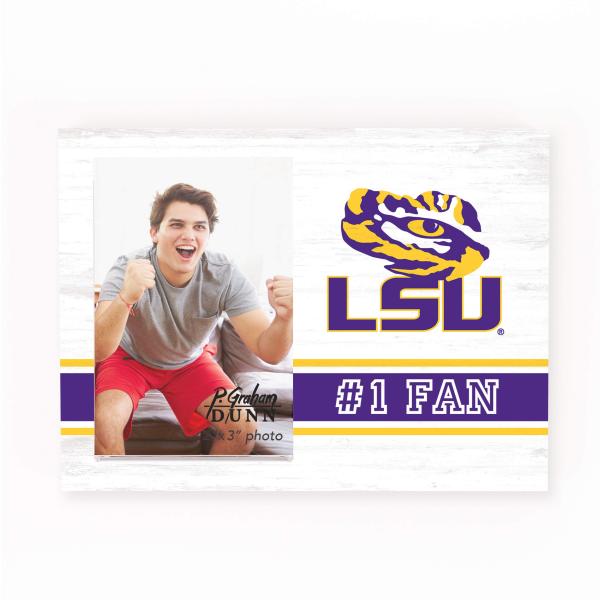 ・Let everyone know who you root for with this Louisiana State University photo frame; Features sentiment reading '#1 Fan...