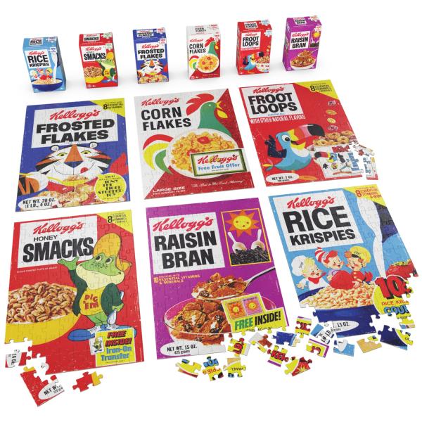 ・Cereal Box Packaging: The fun pack puzzles from Kellogg's look just like the personal-sized cereal boxes from the groce...