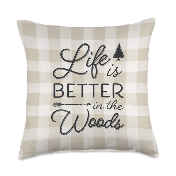 ・Celebrate life in the woods with this awesome rustic design featuring the quote "life is better in the woods" with pine...