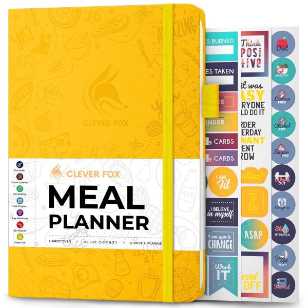 ・週間の食事プランナー、12ヶ月持続 - Clever Fox Meal Plannerは、健康的な食事を開始し、健康と減量の目標を達成し、悪い食事の選択肢を取り除くのに役立ちます。 ダイエットの目標を設定し、食事計画を作成し、残りの健康的...