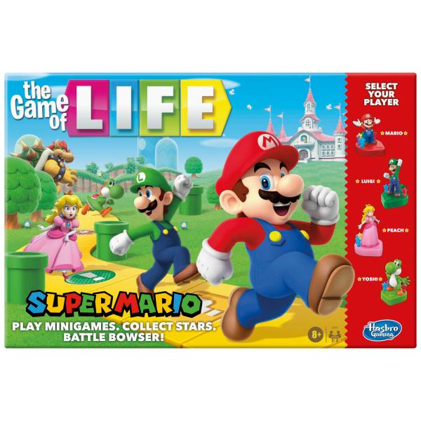 ・INSPIRED BY SUPER MARIO: It's The Game of Life board game with an exciting twist featuring Super Mario video game-inspi...