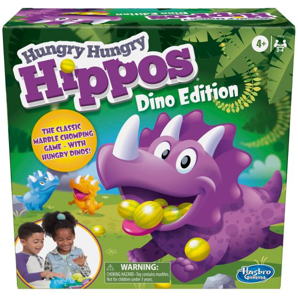 ・CHOMPING DINOS: It's a fun twist on Hungry Hungry Hippos, the classic marble chomping game. This Dino Edition of Hungry...