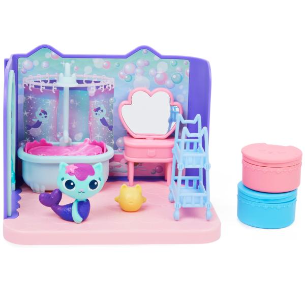 ・BUBBLING BATHTUB: Place MerCat in the tub and press down to make the bubbles rise This set also has a bathroom cart and...