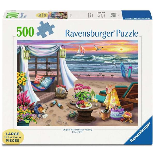 ・Tropical Getaway Scene: Piece together a vibrant cabana retreat surrounded by colorful flowers and peaceful waters - fe...