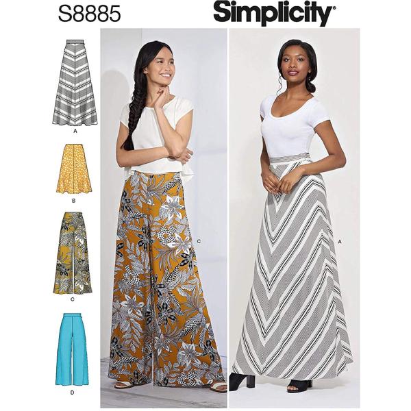 ・Simplicity S 8885 Misses' Skirt and Pants Misses Sizes: 14-22 Sewing Pattern・Misses Sizes 14-22・4 Styles・This is a Sewi...