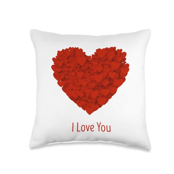 ・Valentine's Day design. I love you with red heart for all loving their husband or wife. A big red heart which consists ...