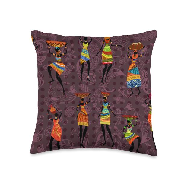 ・Colorful African style Black Woman and Tribal African pattern Artwork makes an amazing and memorable gift. Orange, Red,...