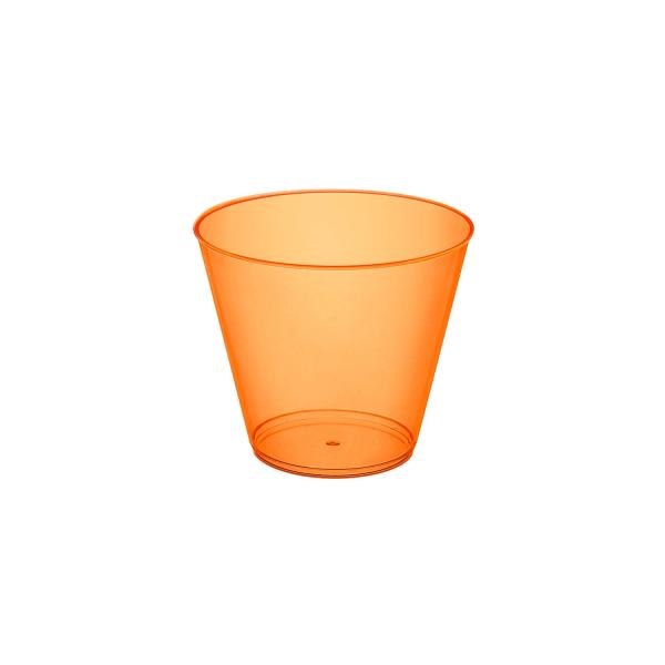 ・Party Essentials quality disposable hard plastic 9 ounces neon orange party tumblers; cups are colorful with or without...