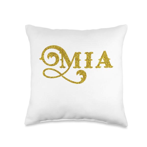 ・Mia custom female girl personalized name・Mia female golden personalized custom girl woman birthday name・100% spun-polye...