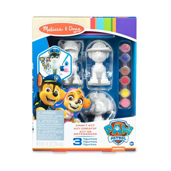 ・3 PAW Patrol pup resin figurines (Chase, Marshall, and Skye) to decorate with paint and stickers・All-inclusive craft ki...