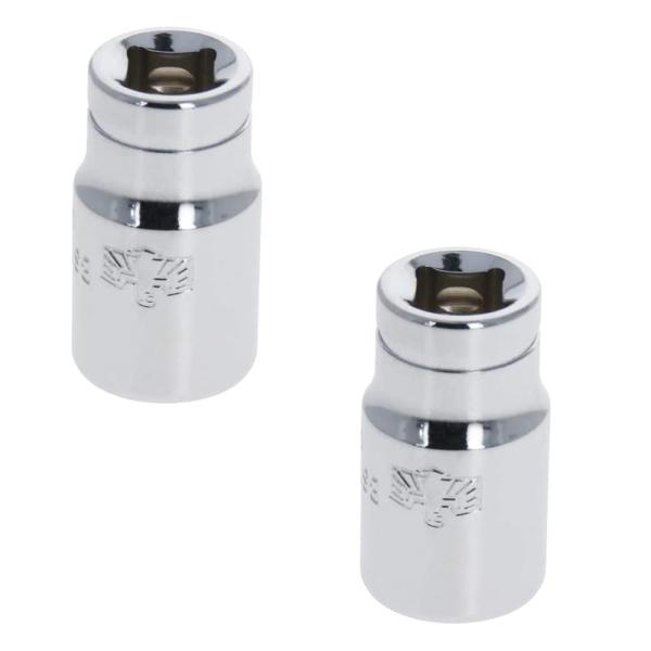 ・【SIZE】-1/4-inch drive, 3/8-inch 6-point socket, 6-point socket opening provides an ideal, exact fit for hex-shaped fast...