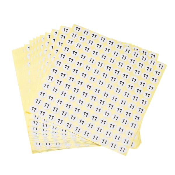 ・[Size] - 0.51 inch(13mm) in diameter, black number and white background.・[Feature] - Self-adhesive number stickers are ...