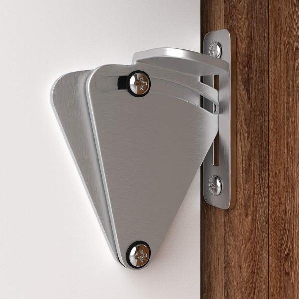 ・[Durable Barn Door Latch ] - Brand: WINSOON, Material: Stainless steel with brushed satin finish, sturdy and corrosion ...