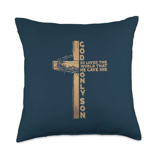 ・God so loved the world that he gave his only son John 3 16 Christian inspirational Bible quote, Easter faith gift for m...