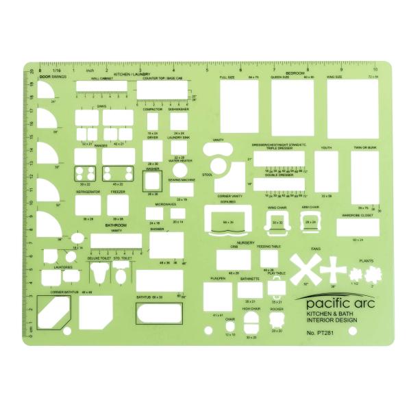 ・COMPREHENSIVE TEMPLATE - This template contains symbol furnishings for bedrooms, bathrooms, and kitchens. Features rule...