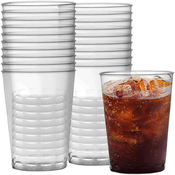 ・MODERN ＆ STYLISH DESIGN: Our Clear Round Plastic Cups feature a sleek, round shape that will add a touch of sophisticat...