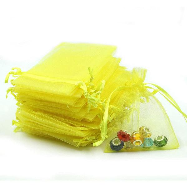 ・OPEN and CLOSE: design with a satin ribbon drawstring for closure, easy to open and close the silk organza bags・DURABLE...