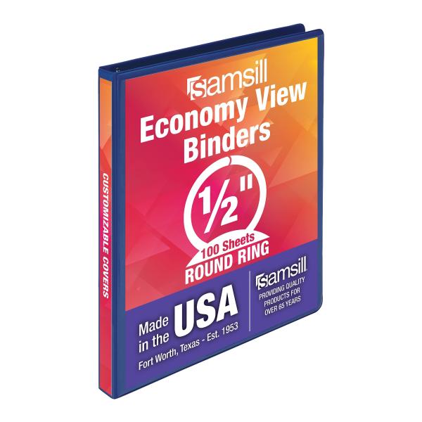 ・1/2-Inch Binder: Made of durable polypropylene/vinyl and chipboard, our three ring binder is ideal for light daily use ...