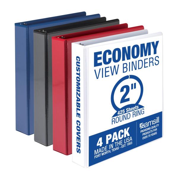 ・3-Ring Binders for Light-Duty Use: Ideal for classrooms, home offices, and professional workspaces, these 2-inch 3-ring...