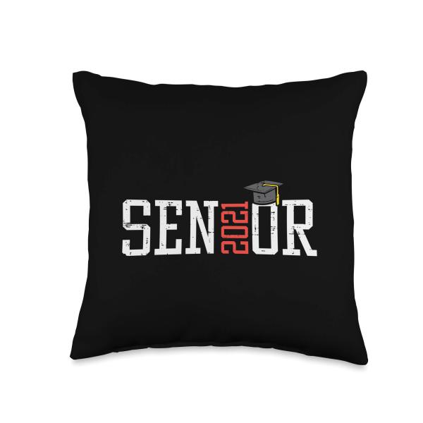・Grab this Senior Class Of 2021 Graduation Hat throw pillow as a gift for your MBA, College Student, High School Senior ...