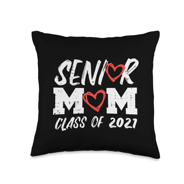 ・Grab this Senior Mom Class 2021 Heart throw pillow as a gift for your MBA, College Student, High School Senior daughter...