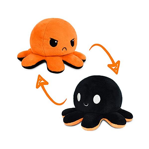 ・Compact Reversible Plushie: This 4-inch Octopus plush flips between two expressive sides for quick, playful mood change...
