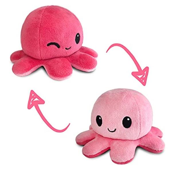・Compact Reversible Plushie: This 4-inch Octopus plush flips between two expressive sides for quick, playful mood change...