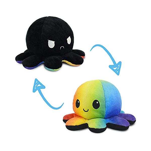 ・Compact Reversible Plushie: This 4-inch Octopus plush flips between two expressive sides for quick, playful mood change...