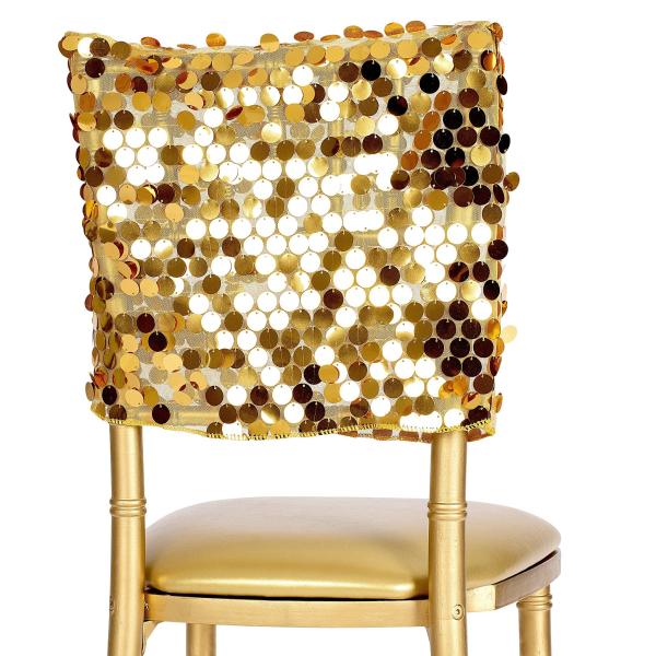 ・PREMIUM QUALITY ＆ DURABLE MATERIAL: Our 16" x 14" chair cap is crafted from high-quality sequin on a mesh base, ensurin...