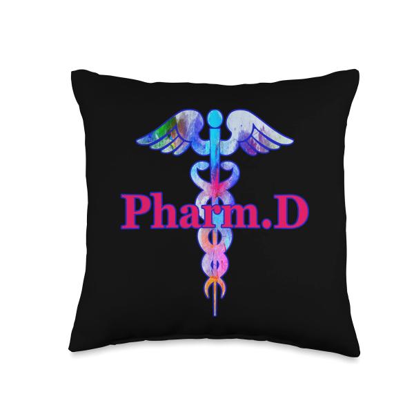 ・Doctor of Pharmacy (Pharm.D) Watercolor Art Caduceus Graphic great Pharmacy School graduation college degree new gradua...