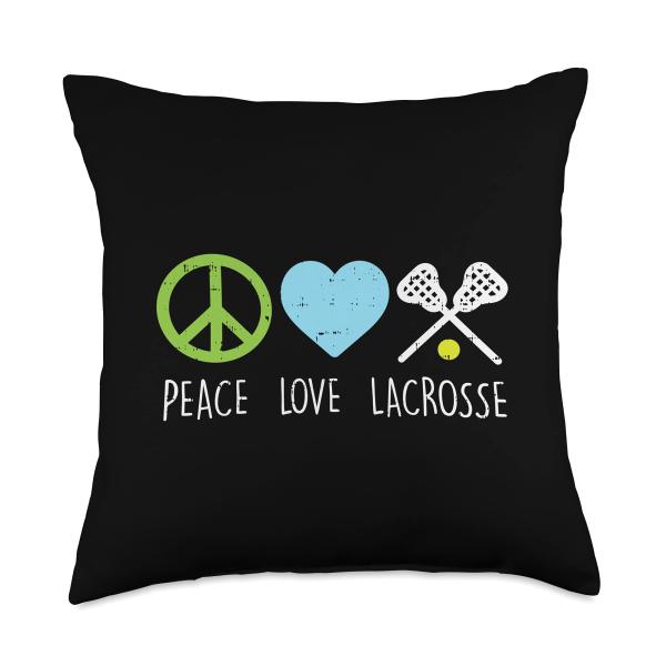 ・Grab this cool Peace Love Lacrosse throw pillow for your lacrosse lover mom, dad, husband, boyfriend, girlfriend, broth...