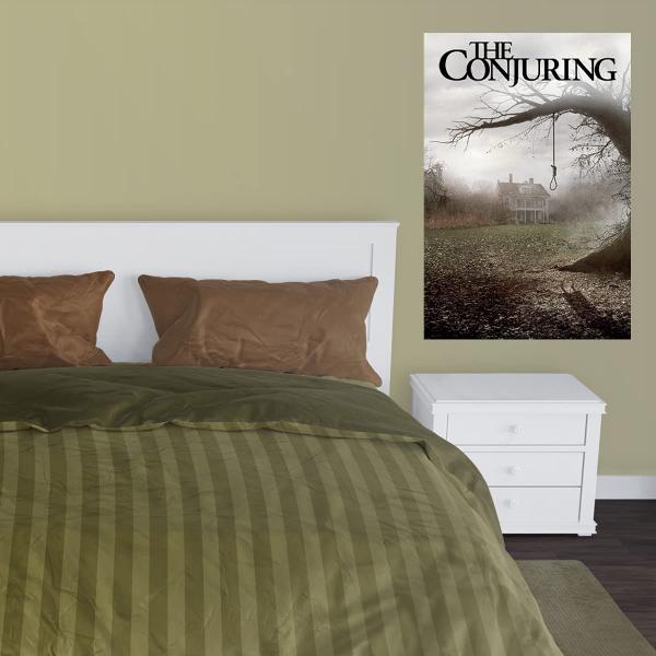 ・THIS THE CONJURING HORROR MOVIE POSTER DECAL includes 1 large wall decal, 22'' x 32.65''・ROOMSCAPES PEEL AND STICK viny...