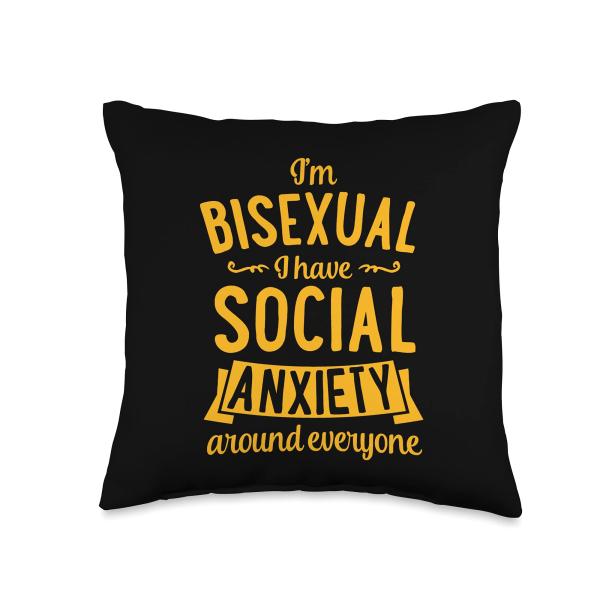 ・This LGBTQ Pride I'm Bisexual I Have Social Anxiety Around Everyone Funny Bi merch art for the special bi and proud gir...