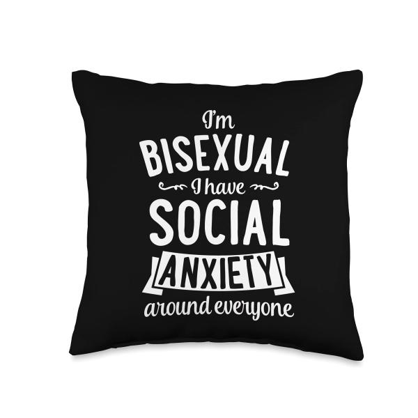 ・This LGBTQ Pride I'm Bisexual I Have Social Anxiety Around Everyone Funny Bi merch art for the special bi and proud gir...