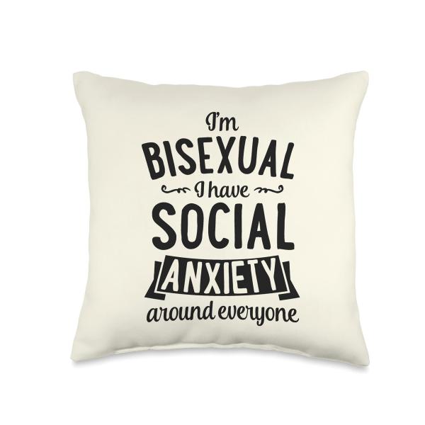 ・This LGBTQ Pride I'm Bisexual I Have Social Anxiety Around Everyone Funny Bi merch art for the special bi and proud gir...
