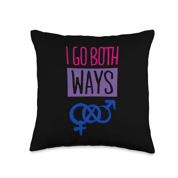 ・This LGBTQ Pride I Go Both Ways Cute Bisexual Pride Quote Stuff Symbol merch art for the special bi and proud girlfrien...