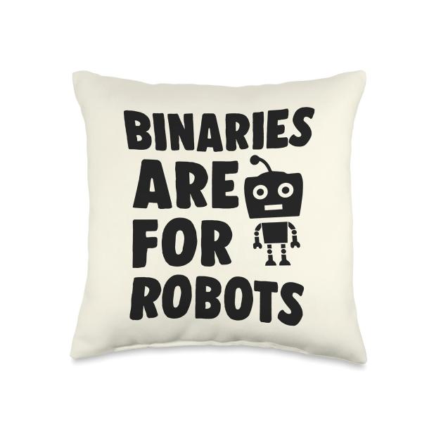 ・This LGBTQ Pride Binaries Are For Robots Funny Cute Genderfluid Nonbinary merch for the special genderfluid proud girlf...