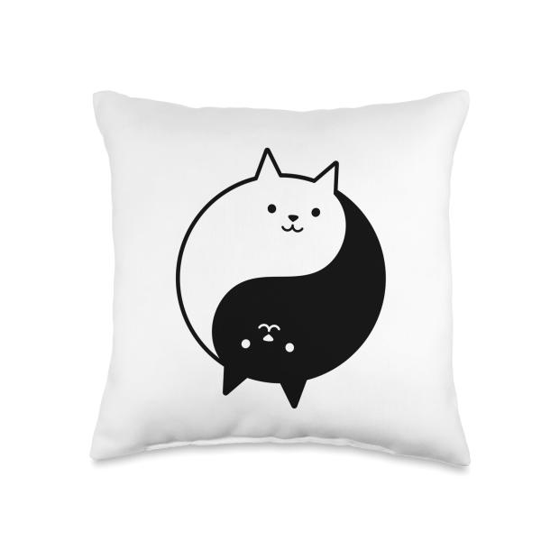 ・Do you love cats, kitty, kitten and Yoga? Grab this lovely Yin Yang Yoga Zen black cat and white cat sleeping for you o...