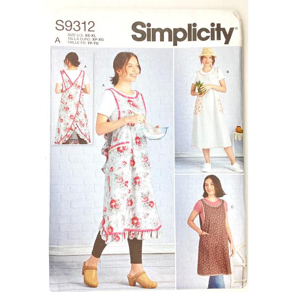 ・Women's sewing pattern packet comes with sewing templates, pattern pieces, sizing guides, and instructions for (3) apro...