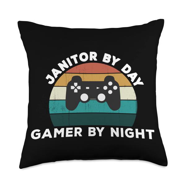 ・Got a friend or family member who is a Janitor By Day and Gamer By Night? The perfect design for Men or Women working i...