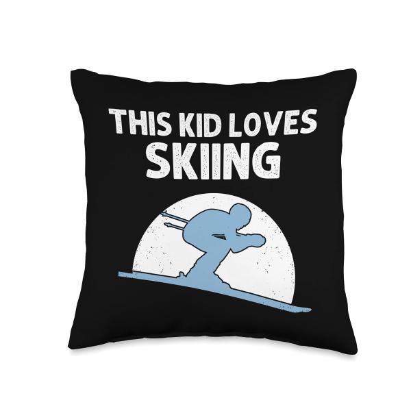 ・Cool THIS KID LOVES SKIING present is for skier fan and snow racer who loves winter racing downhill competition. Novelt...